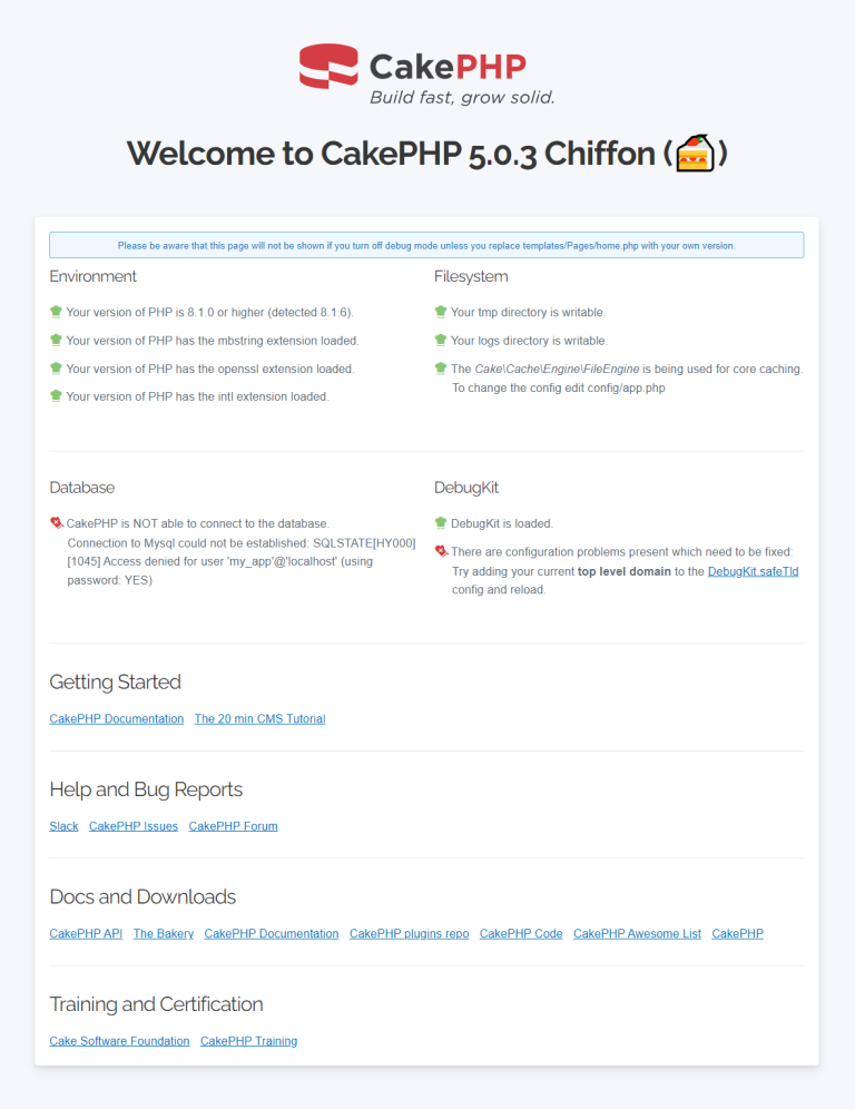 CakePHP5をインストールしてみた｜スタッフブログ｜株式会社インソースマーケティングデザイン